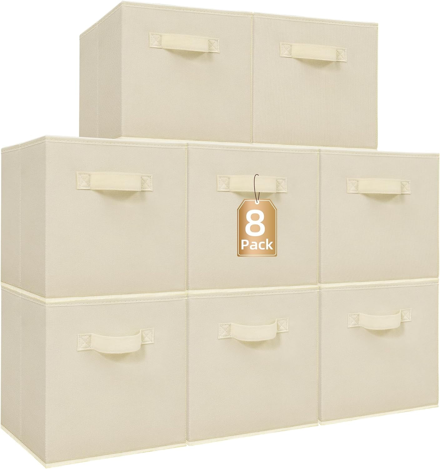 Cubes, 11 Inch Durable 6 Pack Fabric Foldable Collapsible Bins with ...