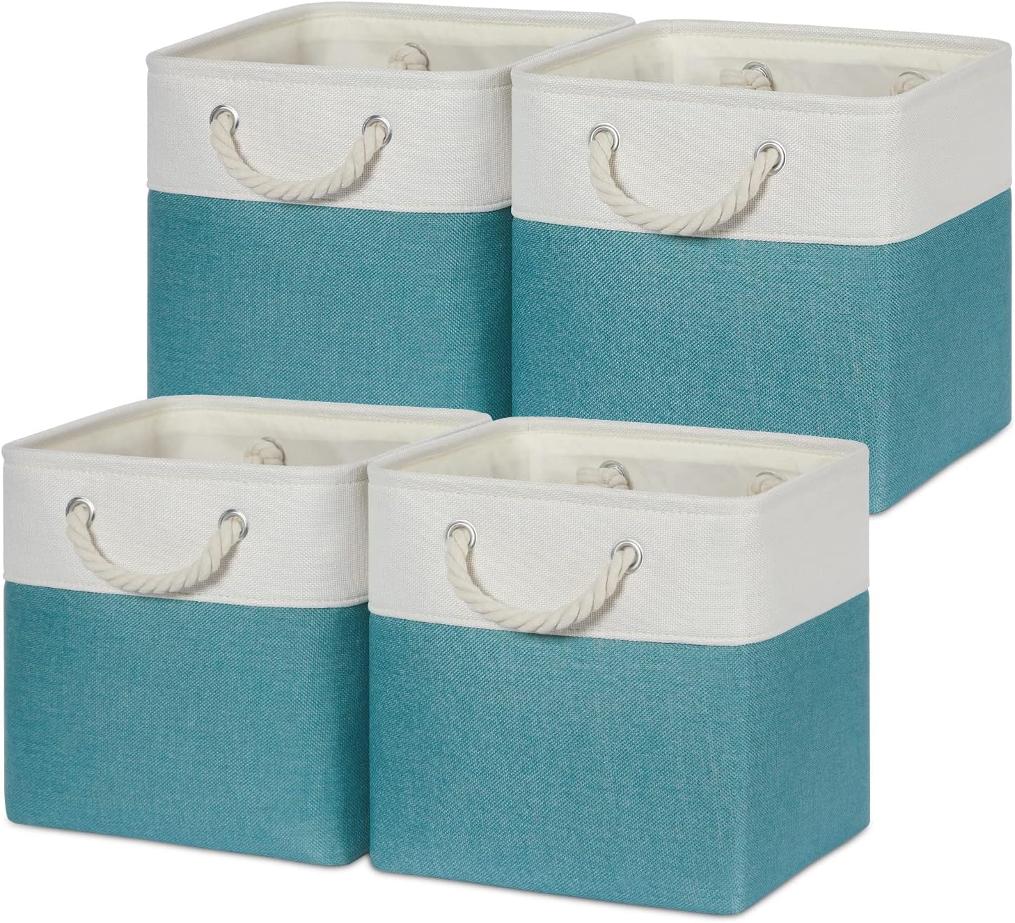 Cubes Storage Baskets 11 Inch Cube Storage Bins 4 Pack Fabric Baskets ...