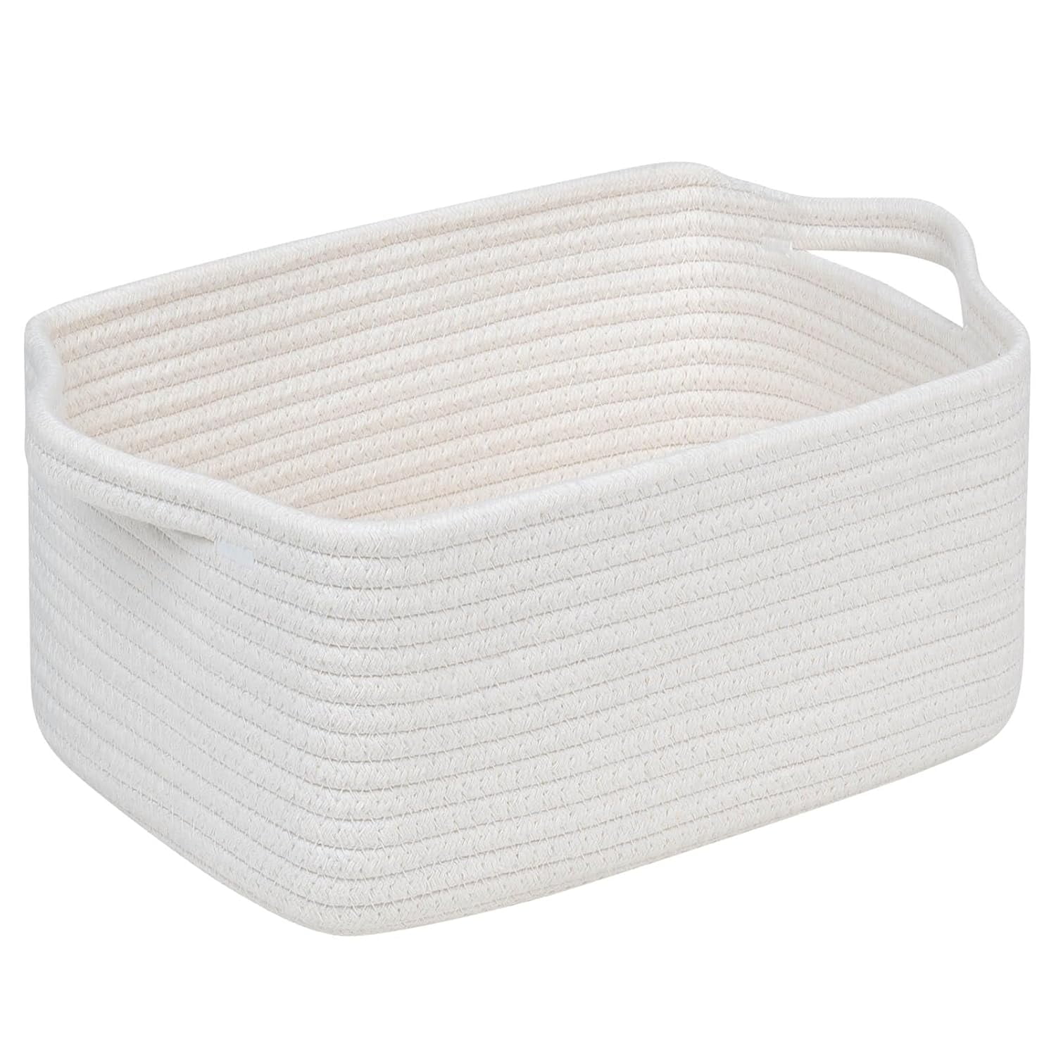CubesLand Cute and Durable Small Cotton Rope Basket for Organizing ...
