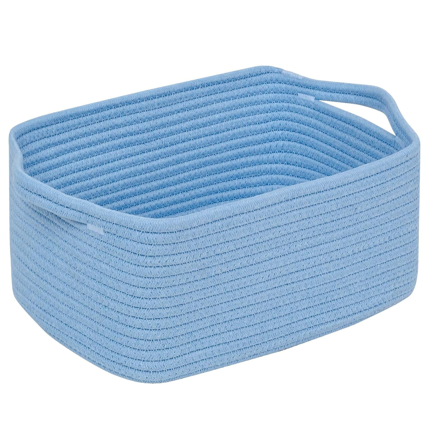 CubesLand Cute and Durable Small Cotton Rope Basket for Organizing ...