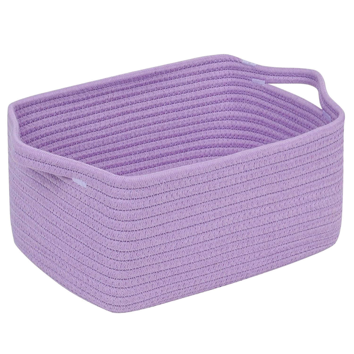 CubesLand Cute and Durable Small Cotton Rope Basket for Organizing ...