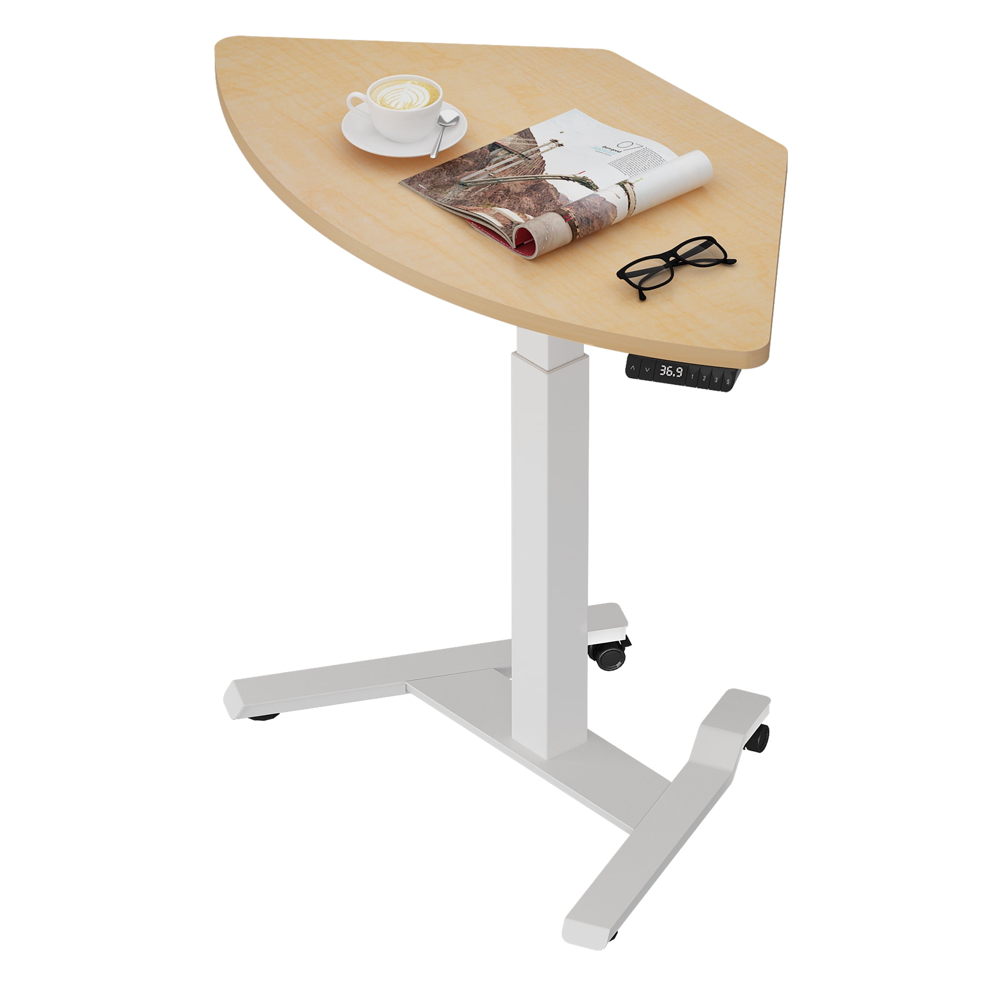 Cubespace Electric Standing Desk Mobile Podium Height Adjustable Stand ...