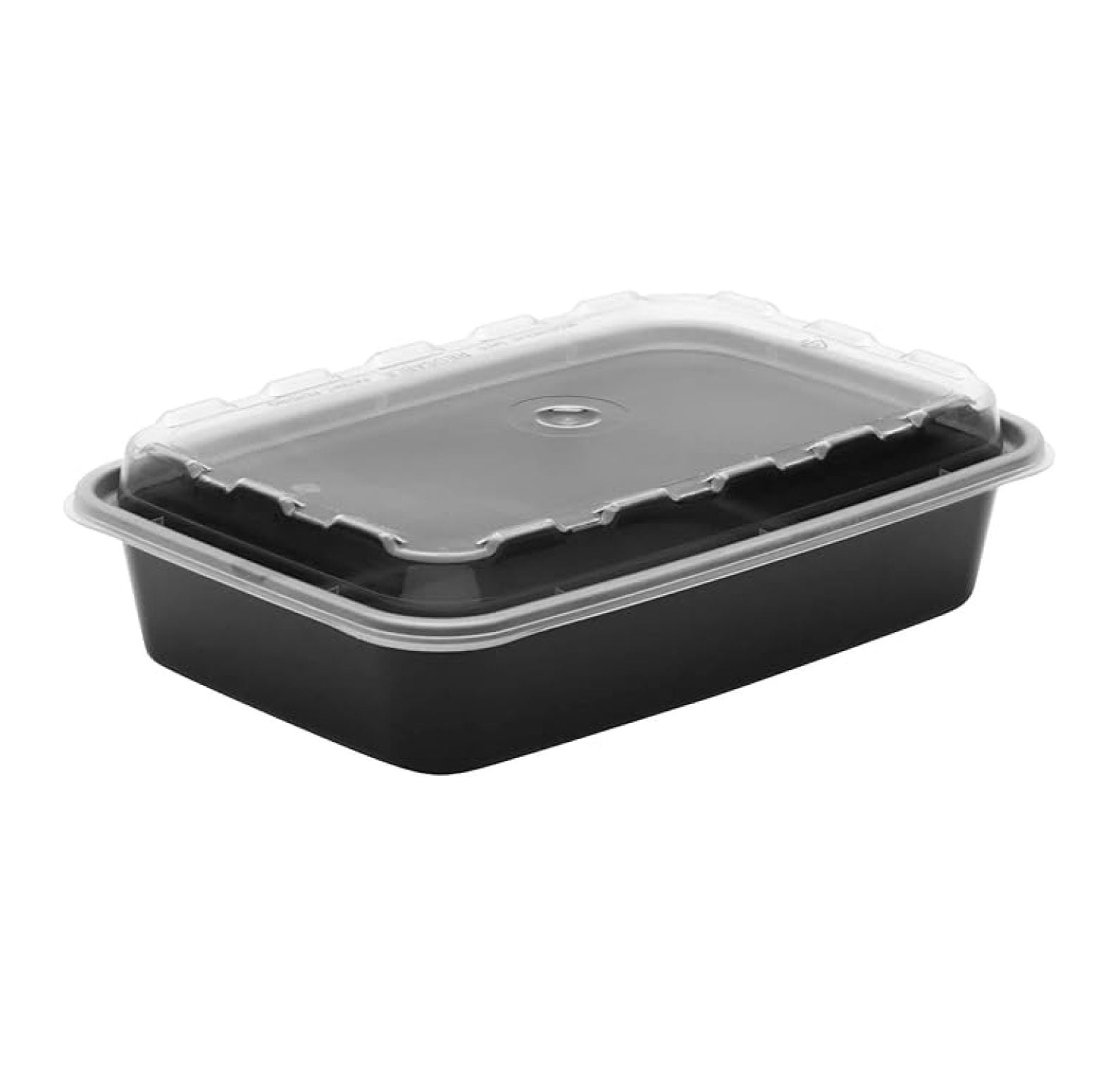 Cubeware Rectangular Black Reusable Plastic Microwavable Food Container ...