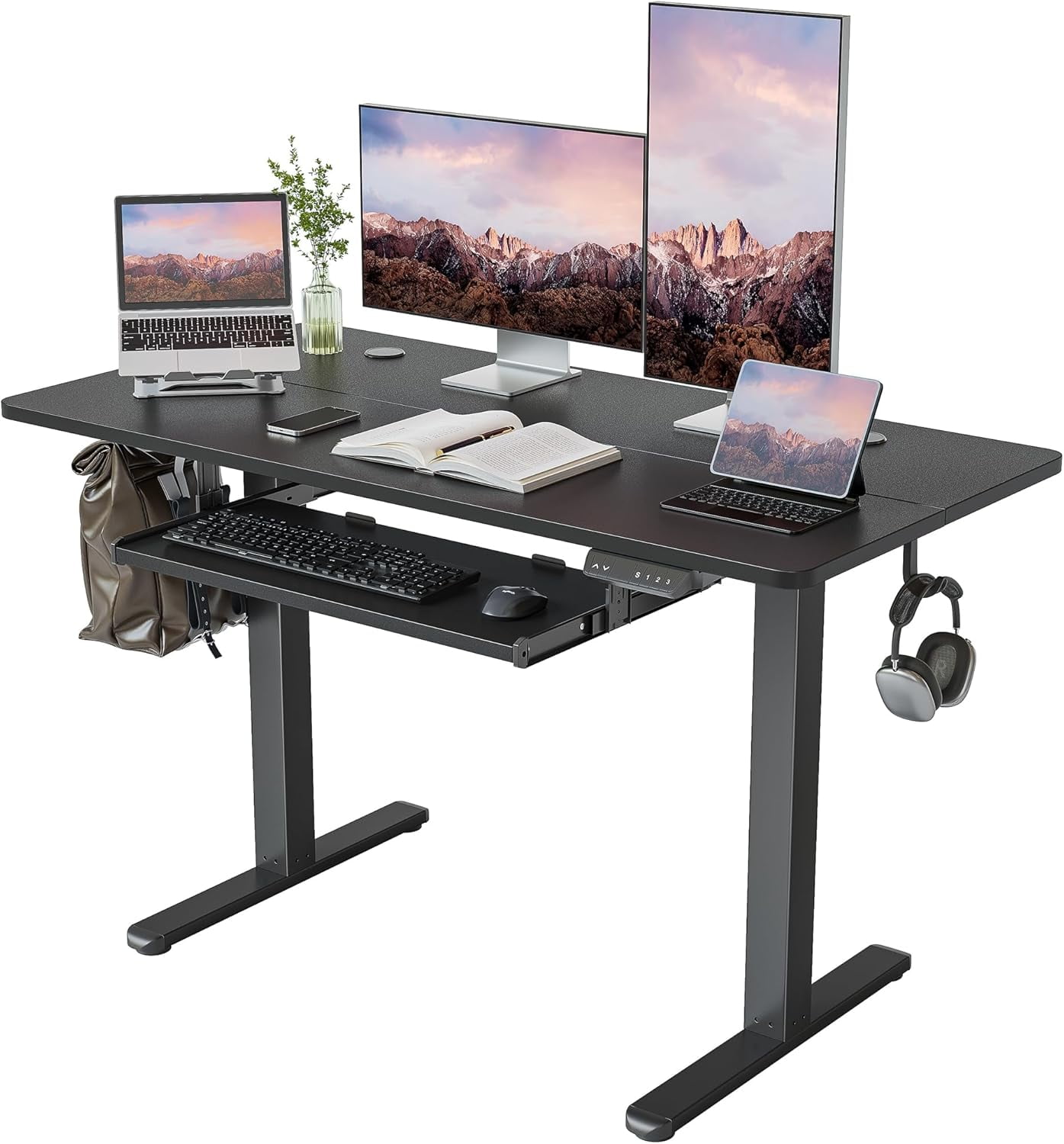 CubiCubi 40 x 24 Inches Large Height Adjustable Electric Standing Desk ...