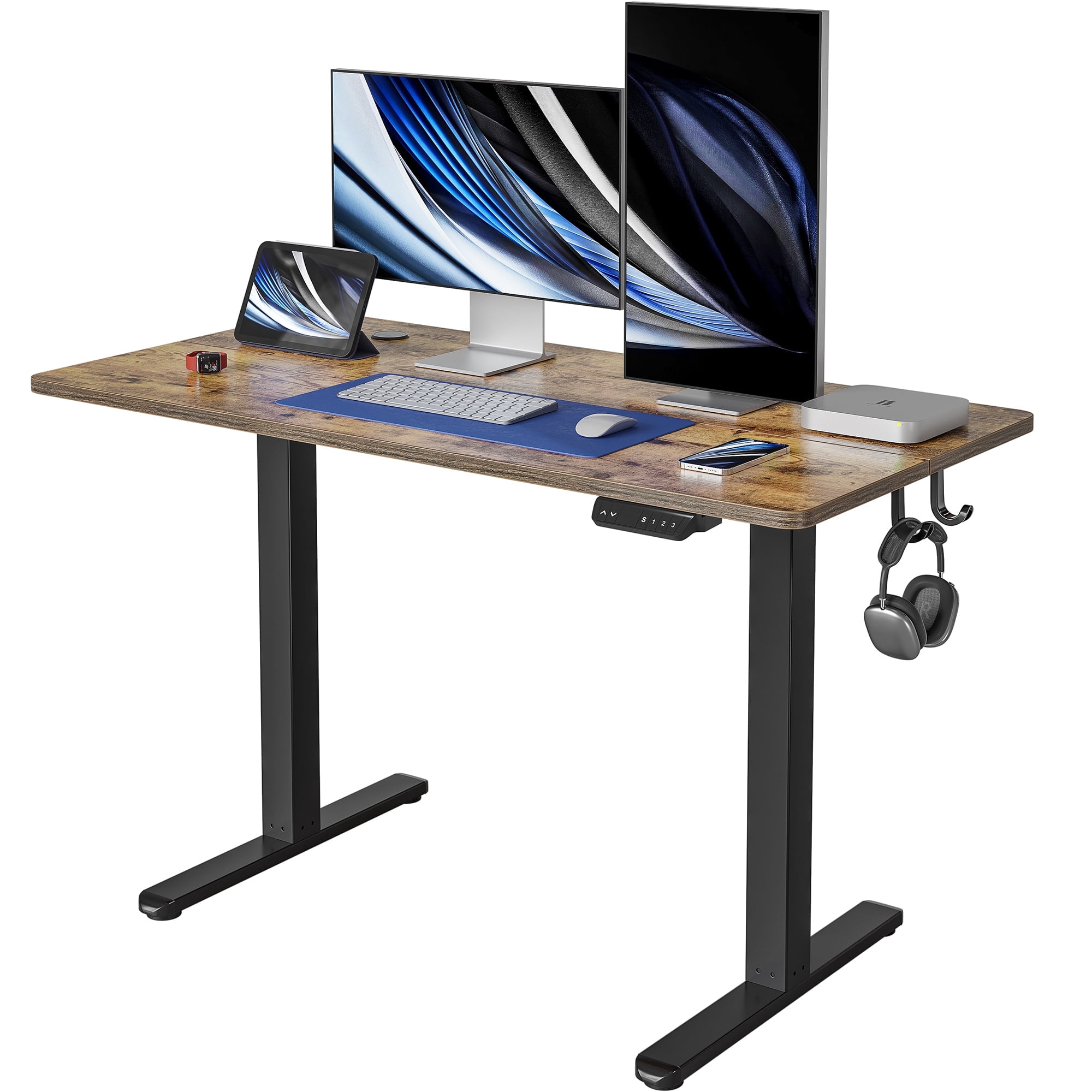 Height Adjustable Electric Standing Desk, Rustic Nepal | Ubuy