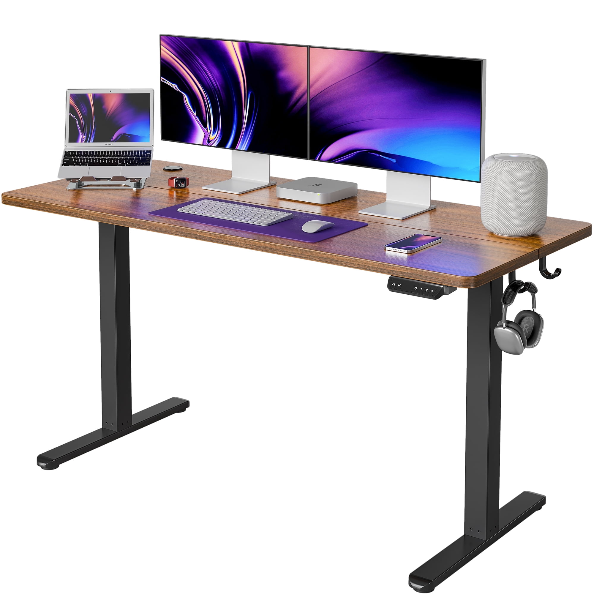 CubiCubi 55'' x 24'' Electric Standing Desk with Power Rising Frame ...