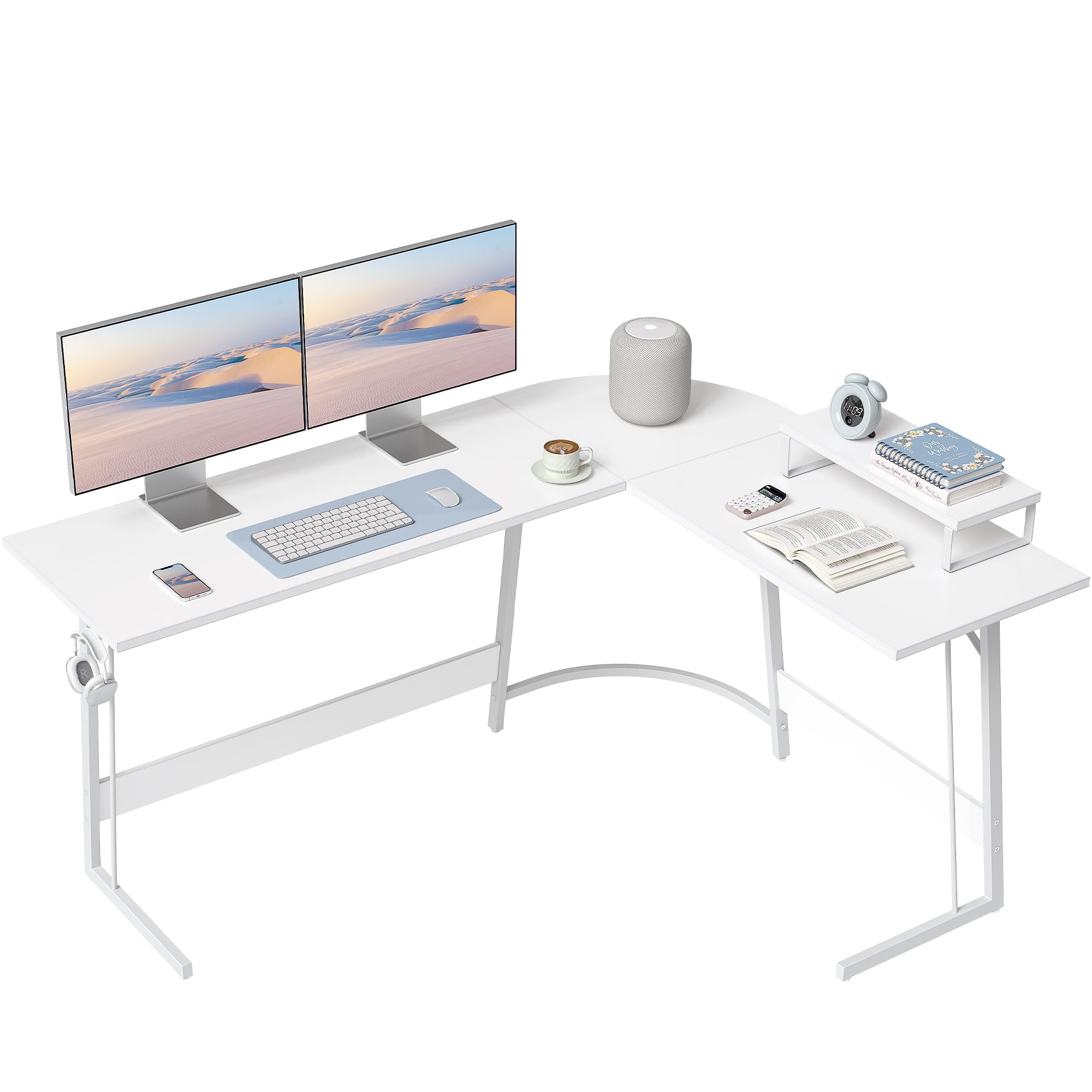 CubiCubi 59x47 inch L Shaped Gaming Desk Computer Office Desk, Corner ...