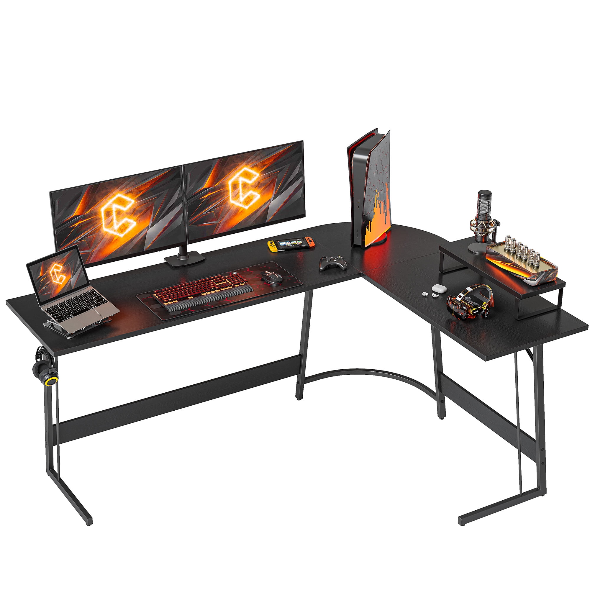 CubiCubi 67x47 inch L Shaped Gaming Desk Computer Office Desk, Corner ...