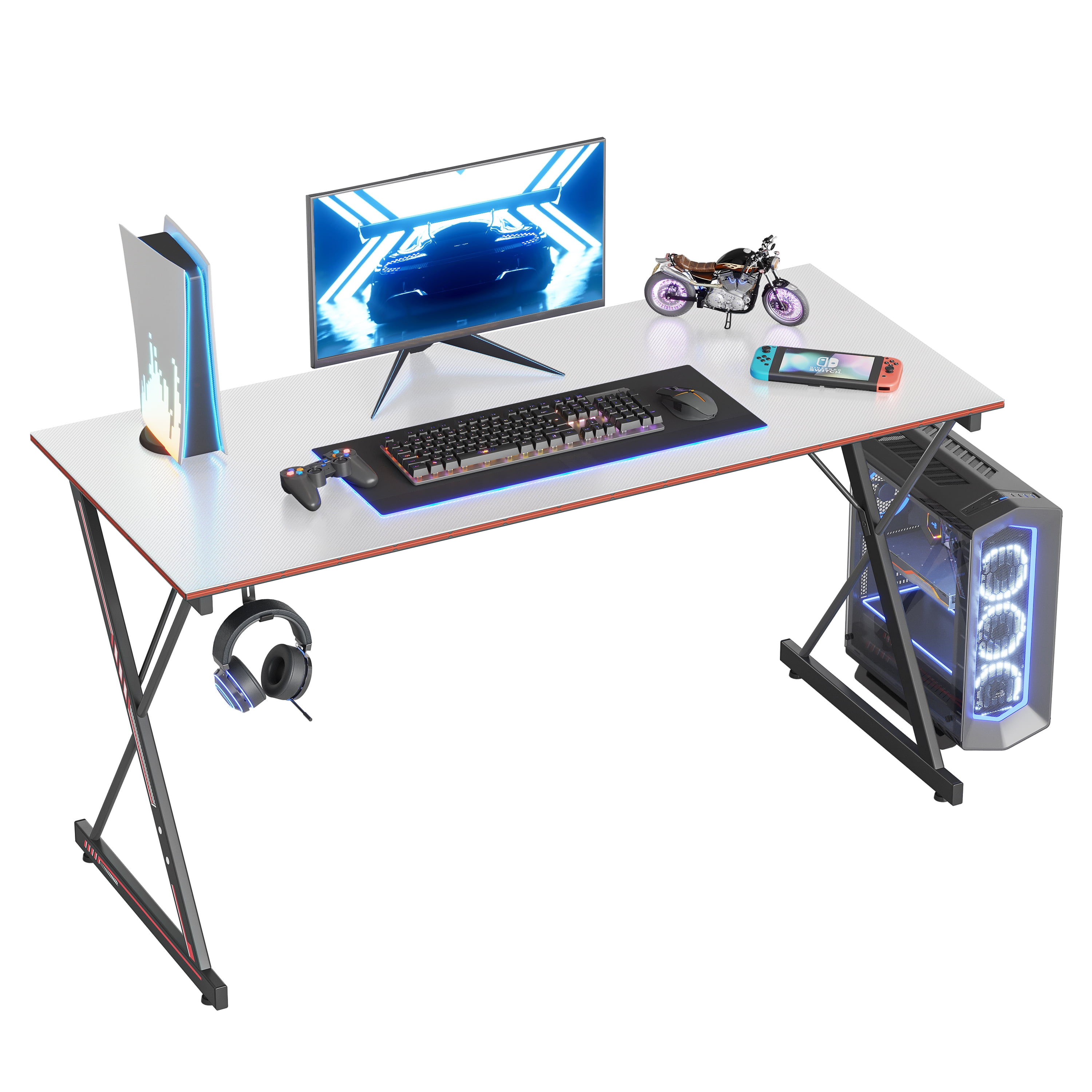 CubiCubi Gaming Desk, Gamer Table Desk, Home Office Computer ...