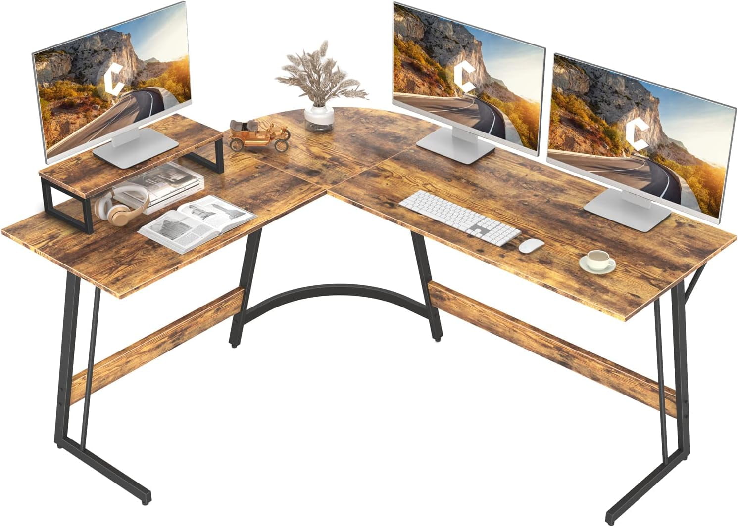 CubiCubi L Shaped Desk, 59 X 47 inch Computer Corner Desk, Home Office ...