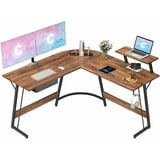 CubiCubi Gaming L-Shaped Computer Desk with Large Monitor Stand, Multi ...