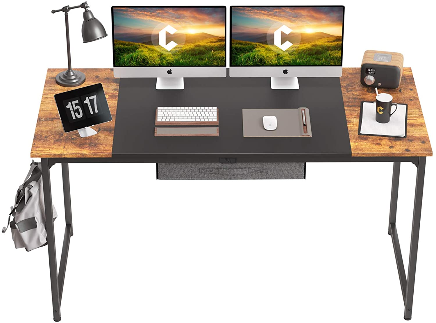 CubiCubi Modern Computer Desk with Drawer , Sturdy Office Desk for Home ...