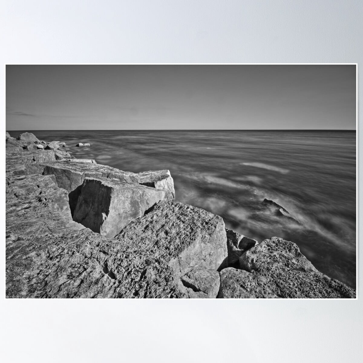 Cubic Blocks Of Portland Stone In Monochrome Poster Wall Art, Modern ...