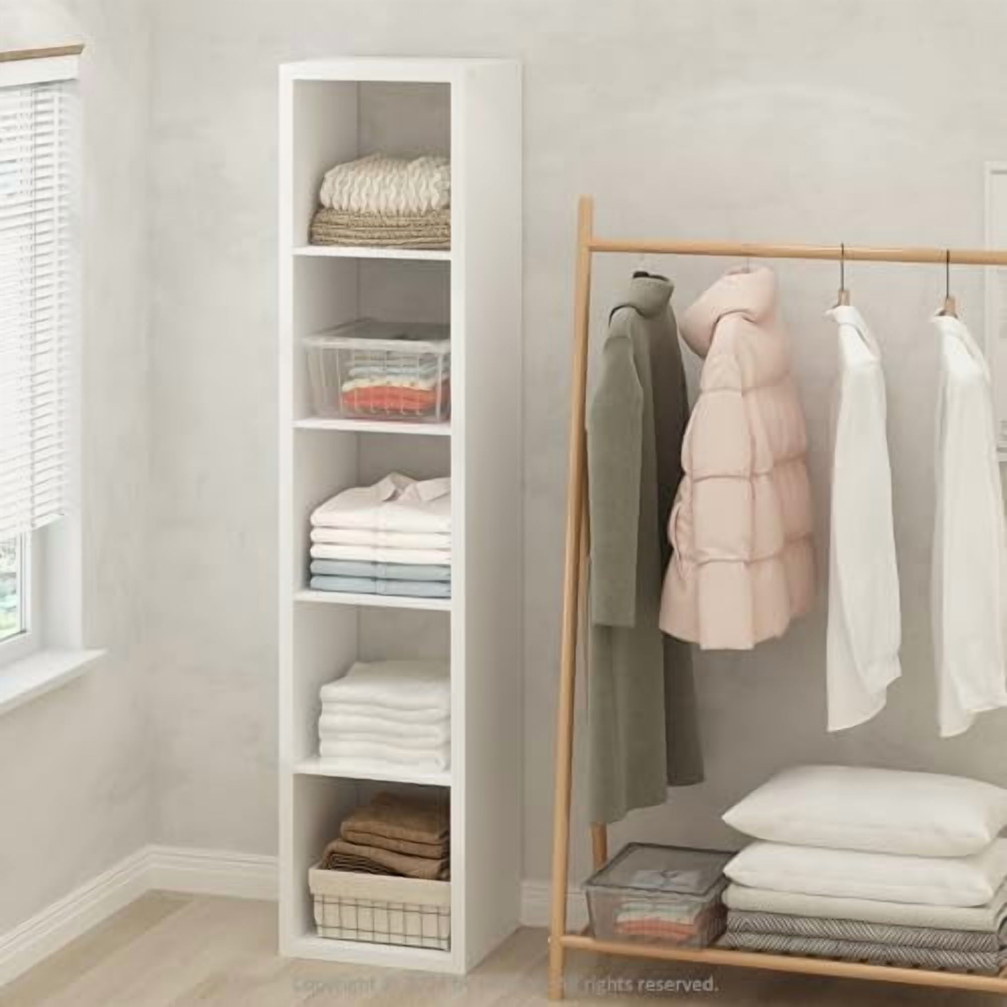 Cubic Open Back Multipurpose Clothing & Closet Storage Organizer Shelf ...