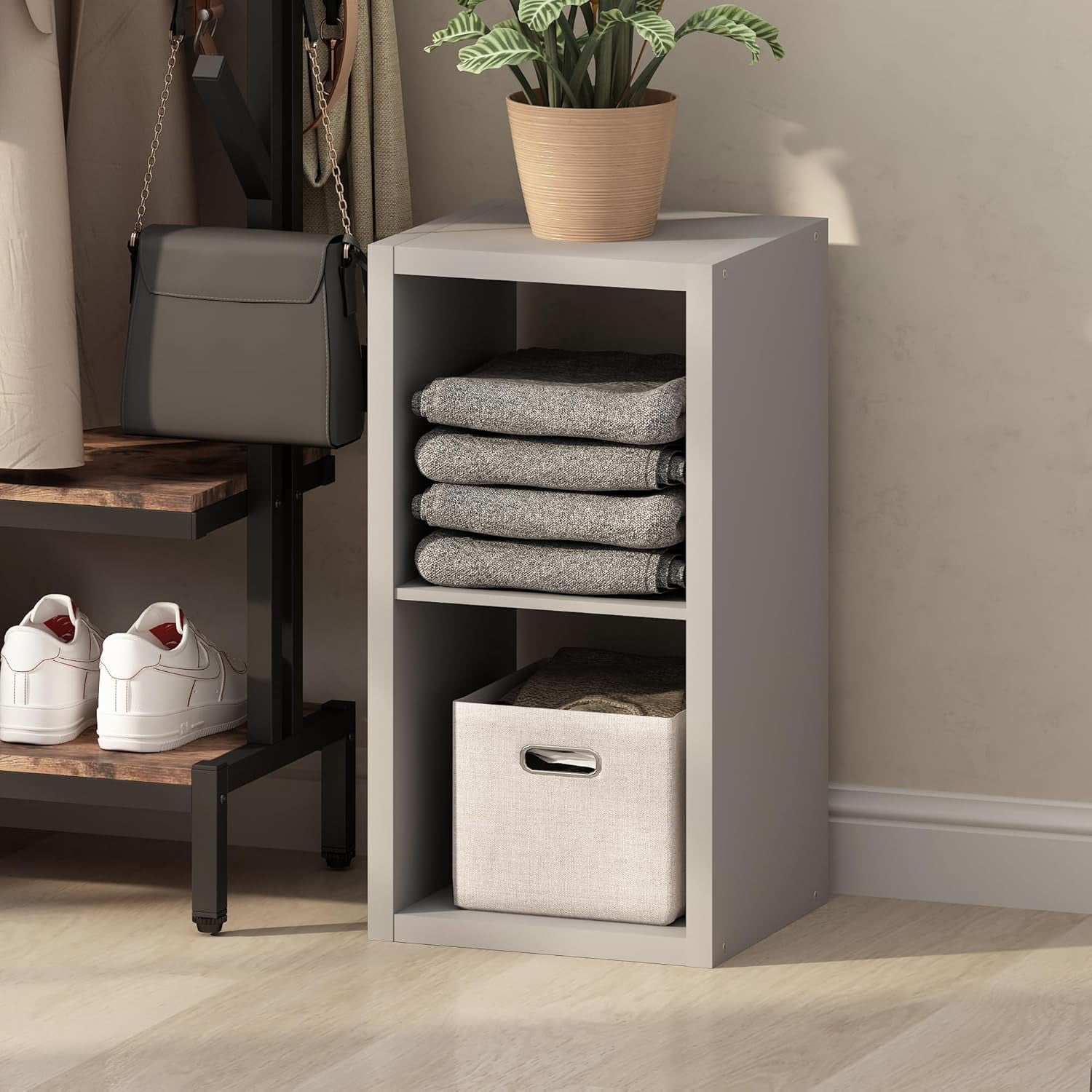 Cubic Open Back Multipurpose Clothing & Closet Storage Organizer Shelf ...