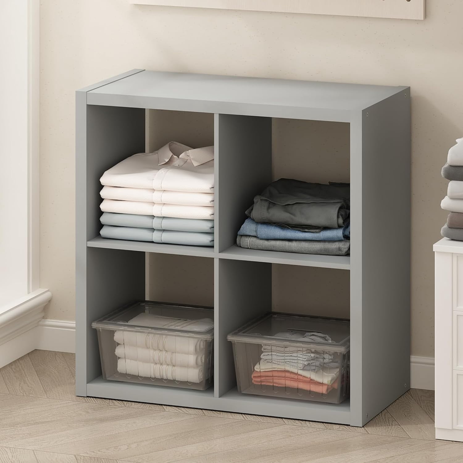 Cubic Open Back Multipurpose Clothing & Closet Storage Organizer Shelf ...