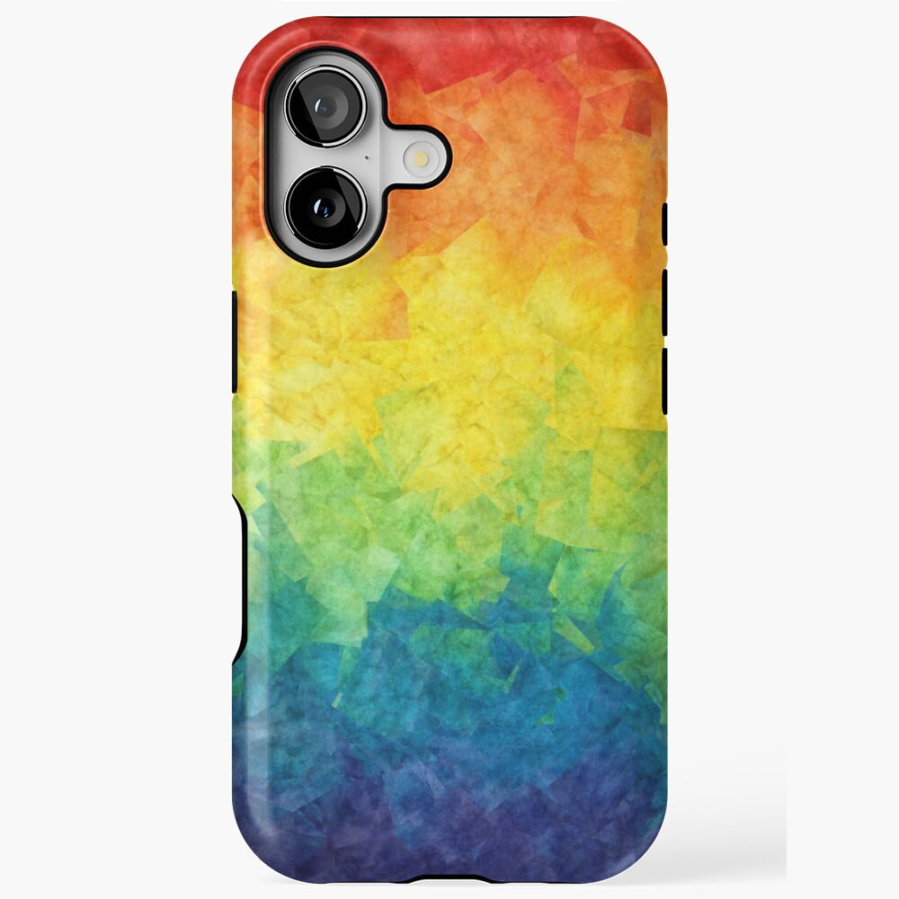 Cubic Rainbow Abstract Block Design Case iPhone 17 to 11 Pro Max - Walmart.com