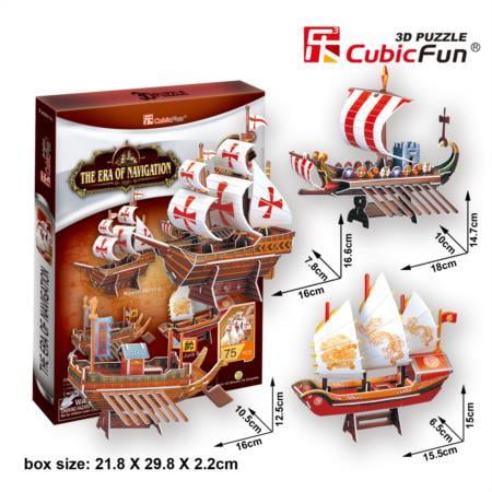 CubicFun 3D T4001H Puzzle Ship-Series "The Era of Navigation" - Walmart.com