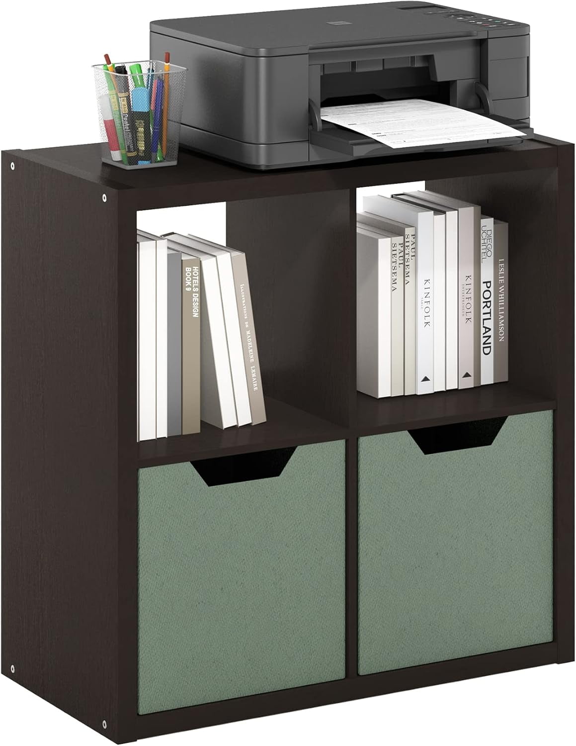 Cubicle Book Shelf Vertical 4-Cube Bookshelf Extra Thick Horizontally ...