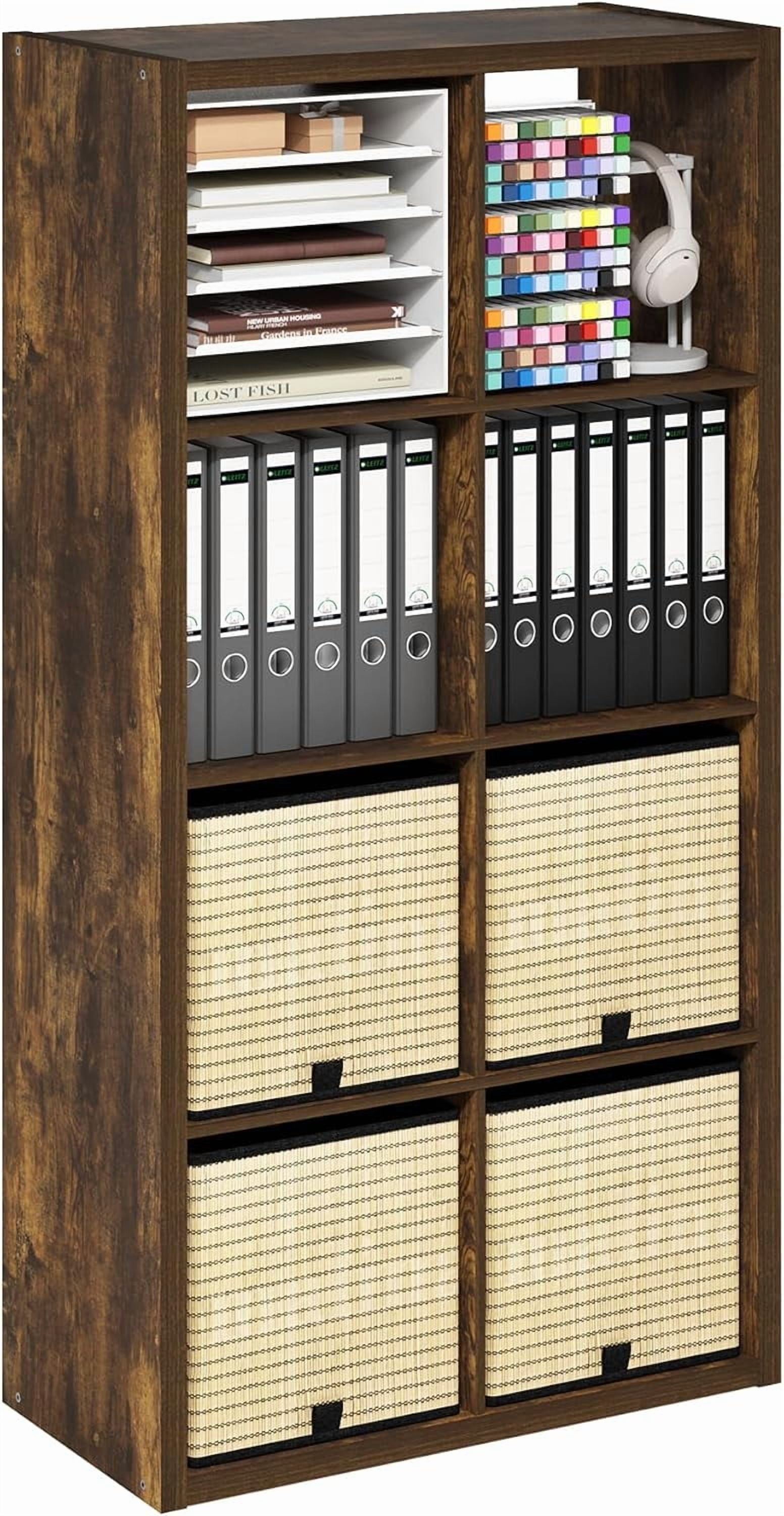 Cubicle Book Shelf Vertical 4-Cube Bookshelf Extra Thick Horizontally ...