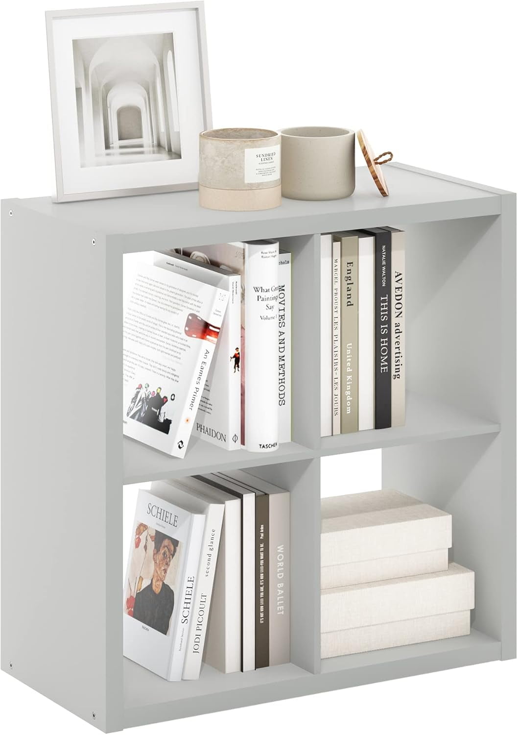 Cubicle Book Shelf Vertical 4-Cube Bookshelf Extra Thick Horizontally ...