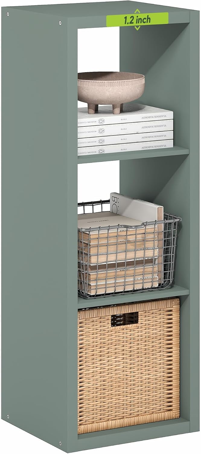 Cubicle Book Shelf Vertical 4-Cube Bookshelf Extra Thick Horizontally ...