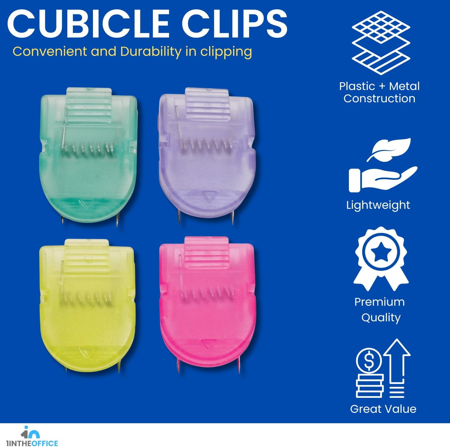 Cubicle Clips, Assorted Colors Cubicle Clips For Fabric Walls, "15 Pack ...