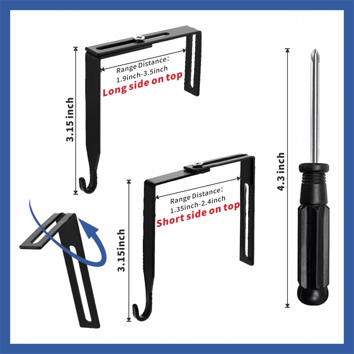 Cubicle Hangers Universal Partition Hanger Set Metal Black Cubicle ...