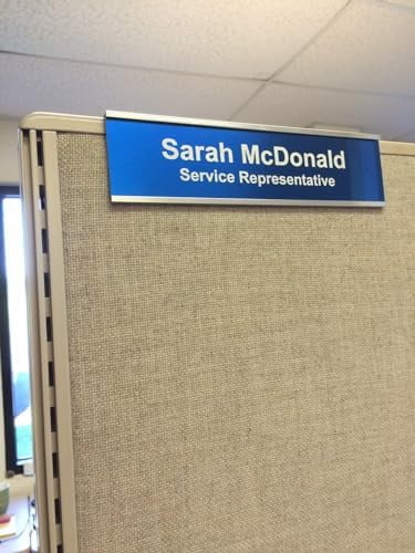 Cubicle Nameplate Holders - Two Sided (10" x 2" x 2.5") - Walmart.com