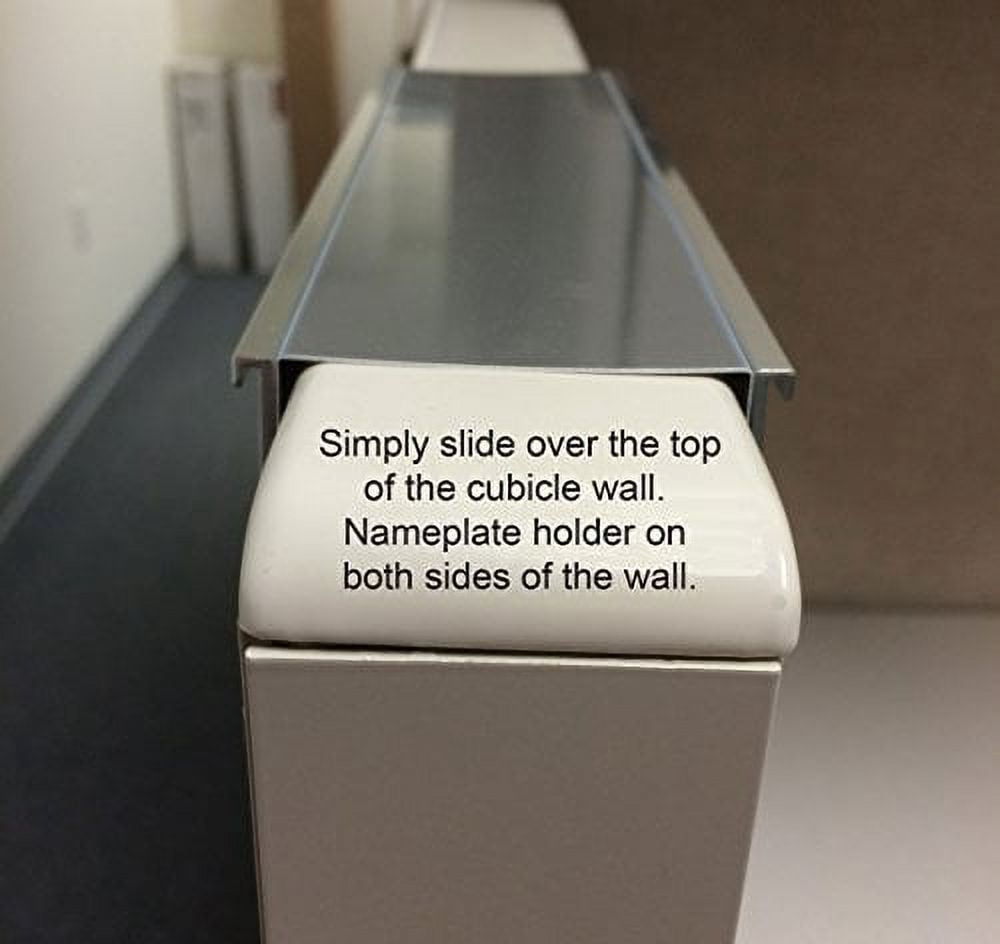 Cubicle Nameplate Holders - Two Sided (8" x 2" x 2.75") - Walmart.com