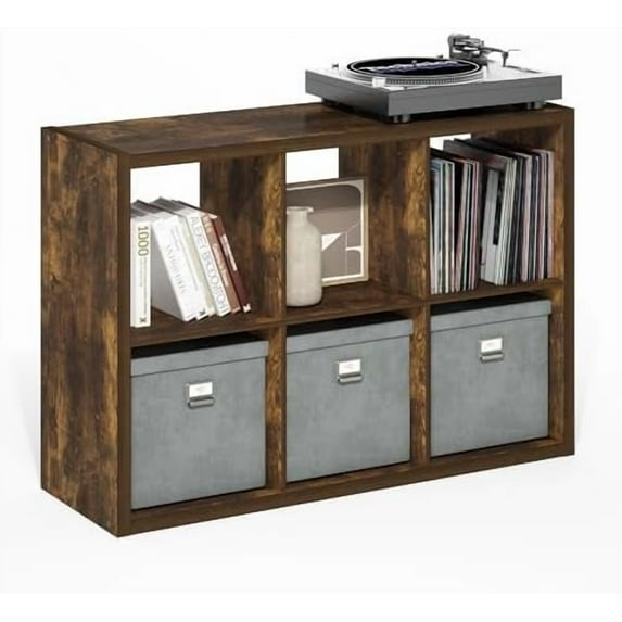 Cubicle Open Back Decorative Cube Storage Organizer, 3-Cube, White ...