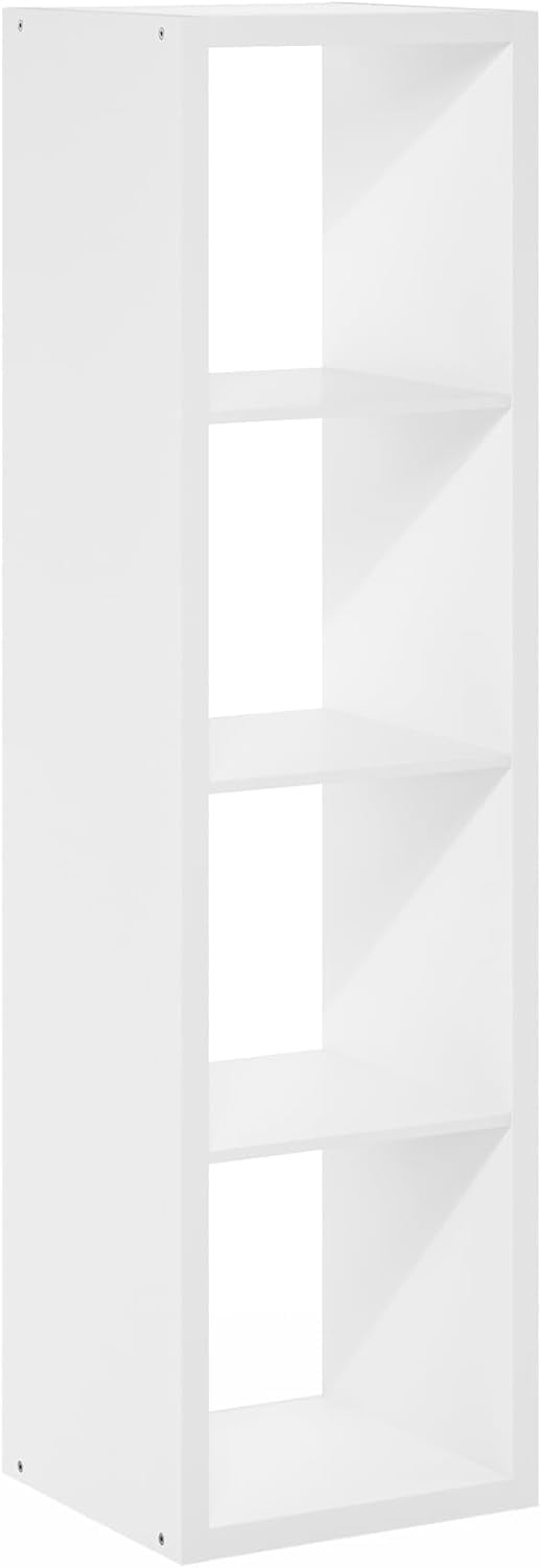 Cubicle Open Back Decorative Cube Storage Organizer, 6-Cube, White ...