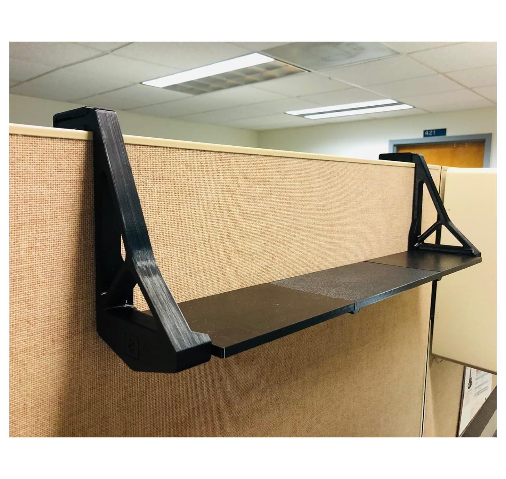 Cubicle Shelf; 5x24 inch (127x610 mm) Shelf with Adjustable Mounting ...