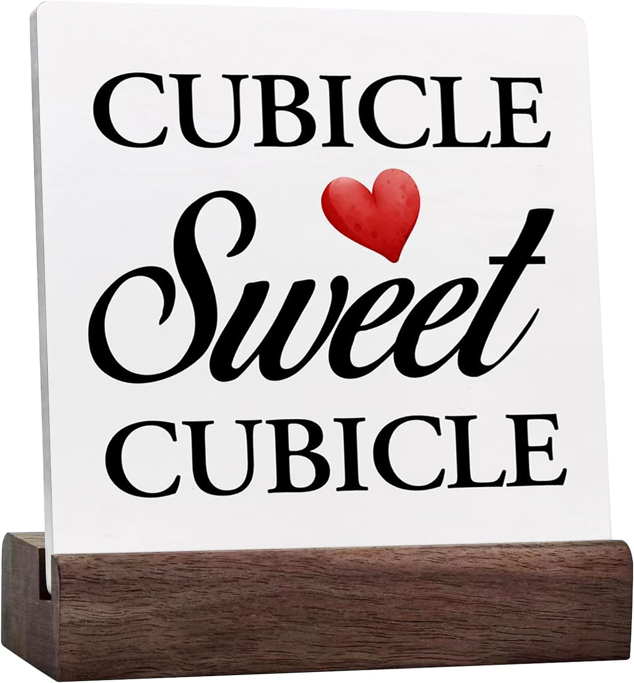 Cubicle Sweet Cubical Sign Decor Desk Sign,Rustic Inspirational Ceramic ...