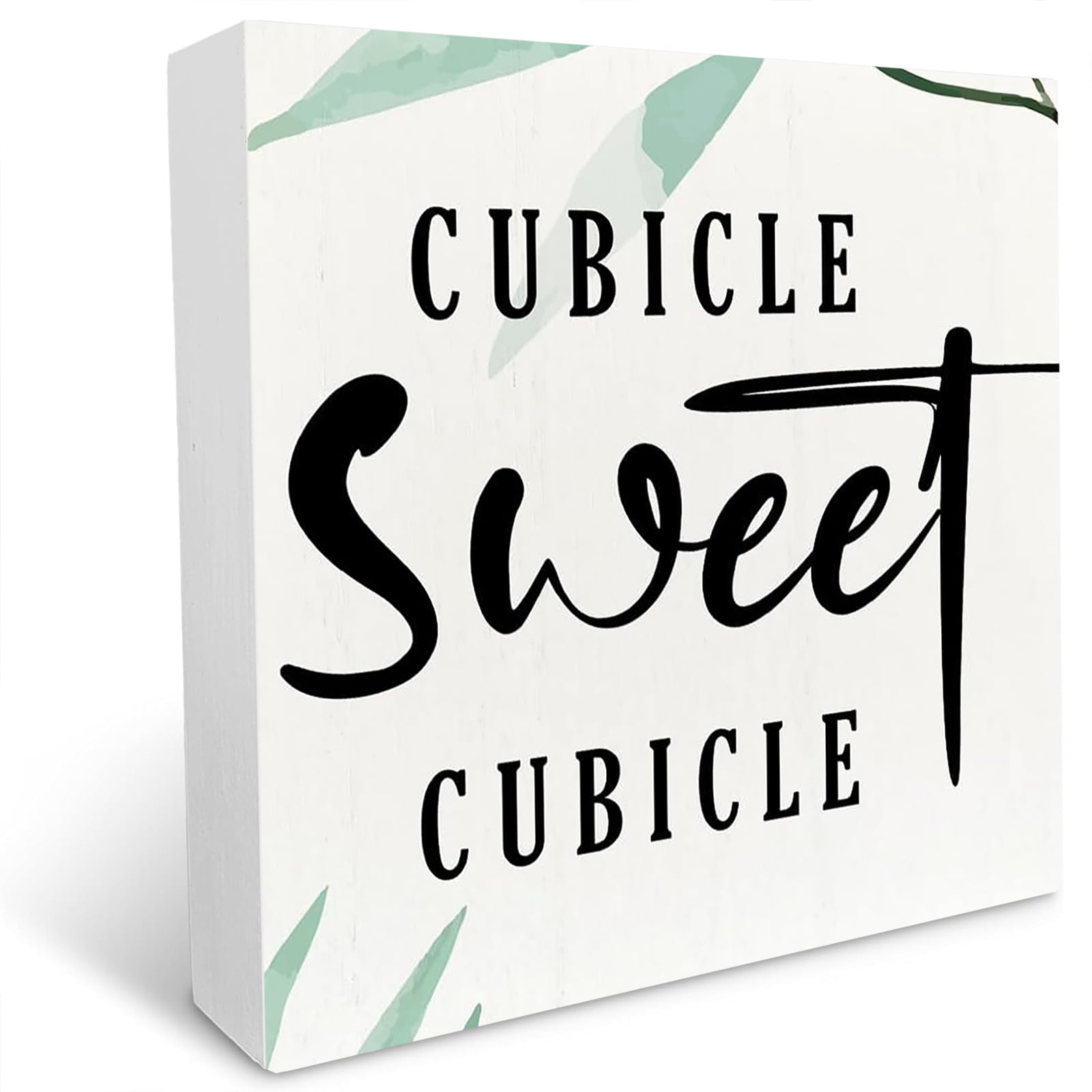 Cubicle Sweet Cubicle Wood Box Sign Decor, Coworker Gift, Rustic Funny ...