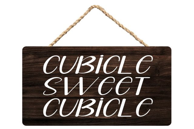 Cubicle Sweet Cubicle Wooden Plaque Decor, Rustic Home Garden Sign Wall ...