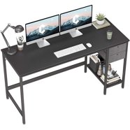 CubiCubi L-Shaped Desk with PC Stand, Small Table & Fabric Drawer ...
