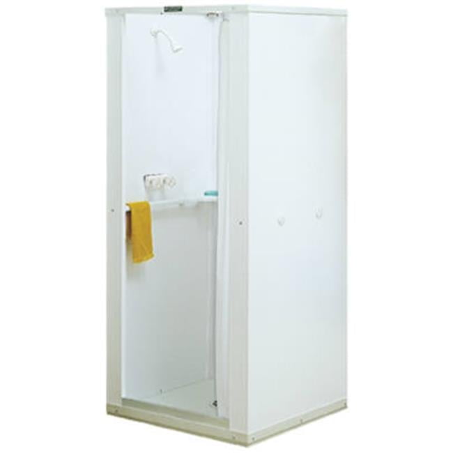 32 x 32 in. Free Standing Shower Stall with Safety Railings and Slip ...