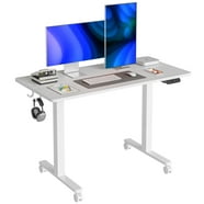 Dextrus Electric Height Adjustable Standing Desk with LED Light & Power ...