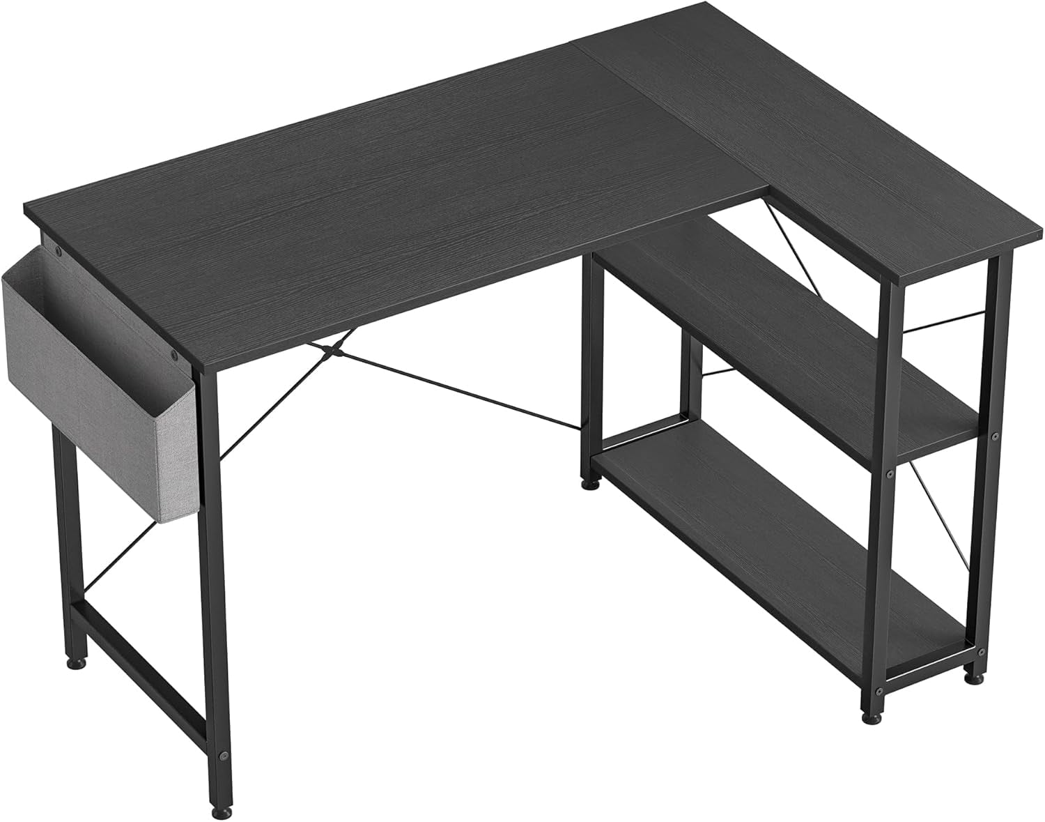 Cubiker L Shaped Desk, 40" Computer Desk with Reversible Storage ...