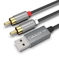 Cubilux USB to RCA Stereo Aux Cable, 384kHz/24-Bit DAC Audio Cord, USB ...