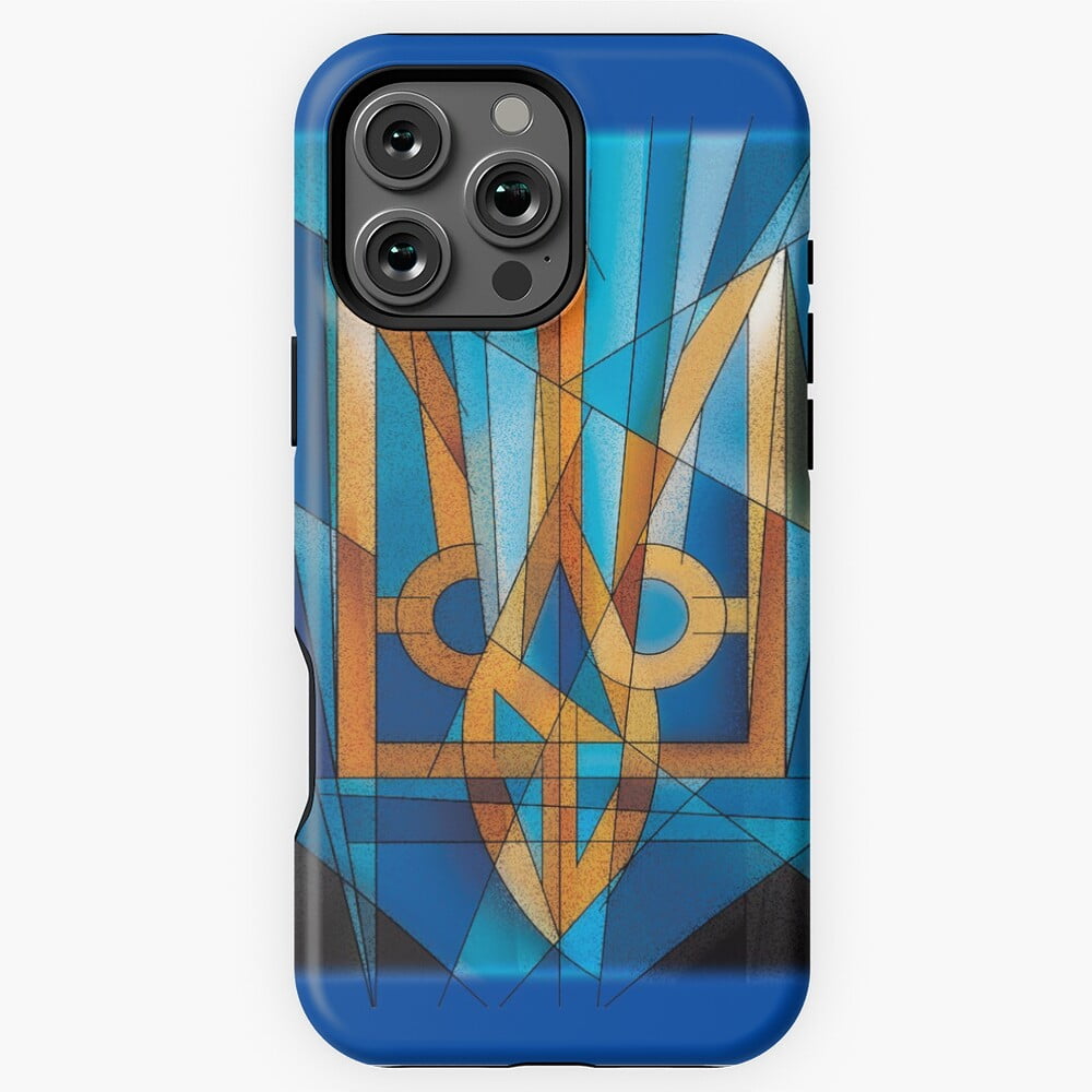 Cubism Art Tryzub Fun Pop Art iPhone Case 17 11 12 13 14 15 16 Pro Max ...