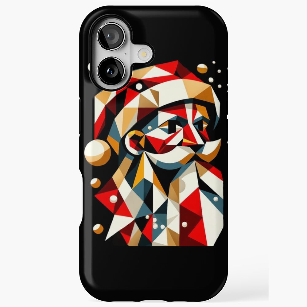 Cubism SantaClaus Abstract Artwork iPhone 17 11 12 13 14 15 16 Pro Max ...