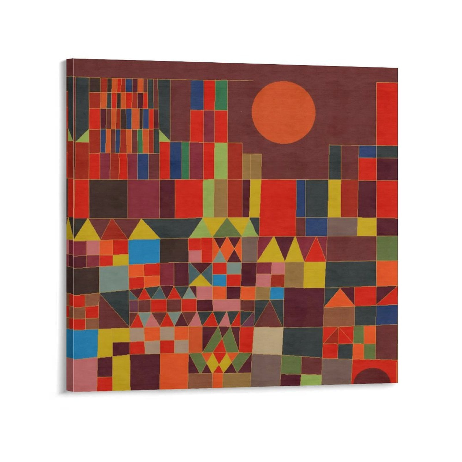 Cubist Abstract Painters Paul Klee Castle And Sun Retro Poster Canvas ...