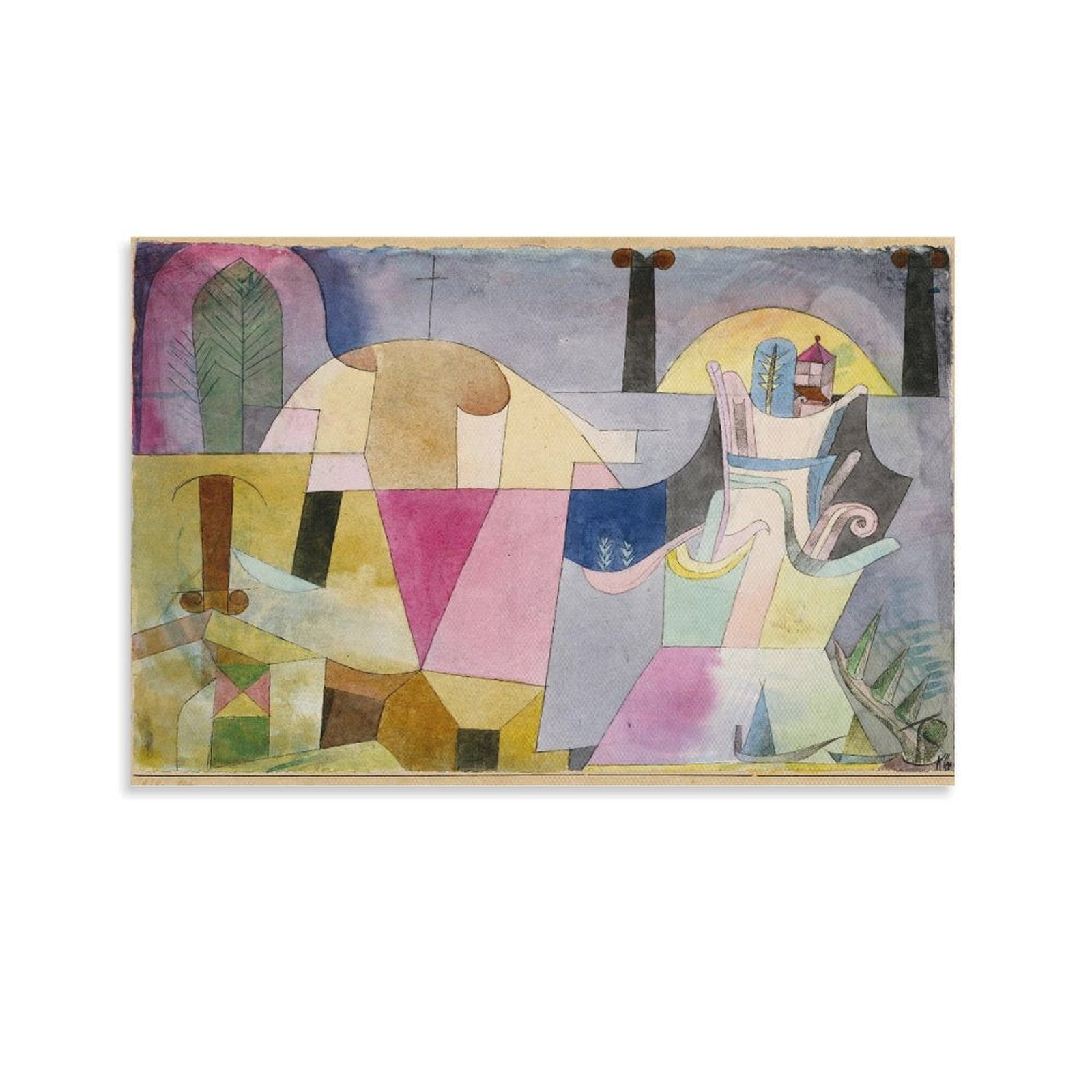 Cubist Abstract Painters Paul Klee Landscape with Black Columns Poster ...