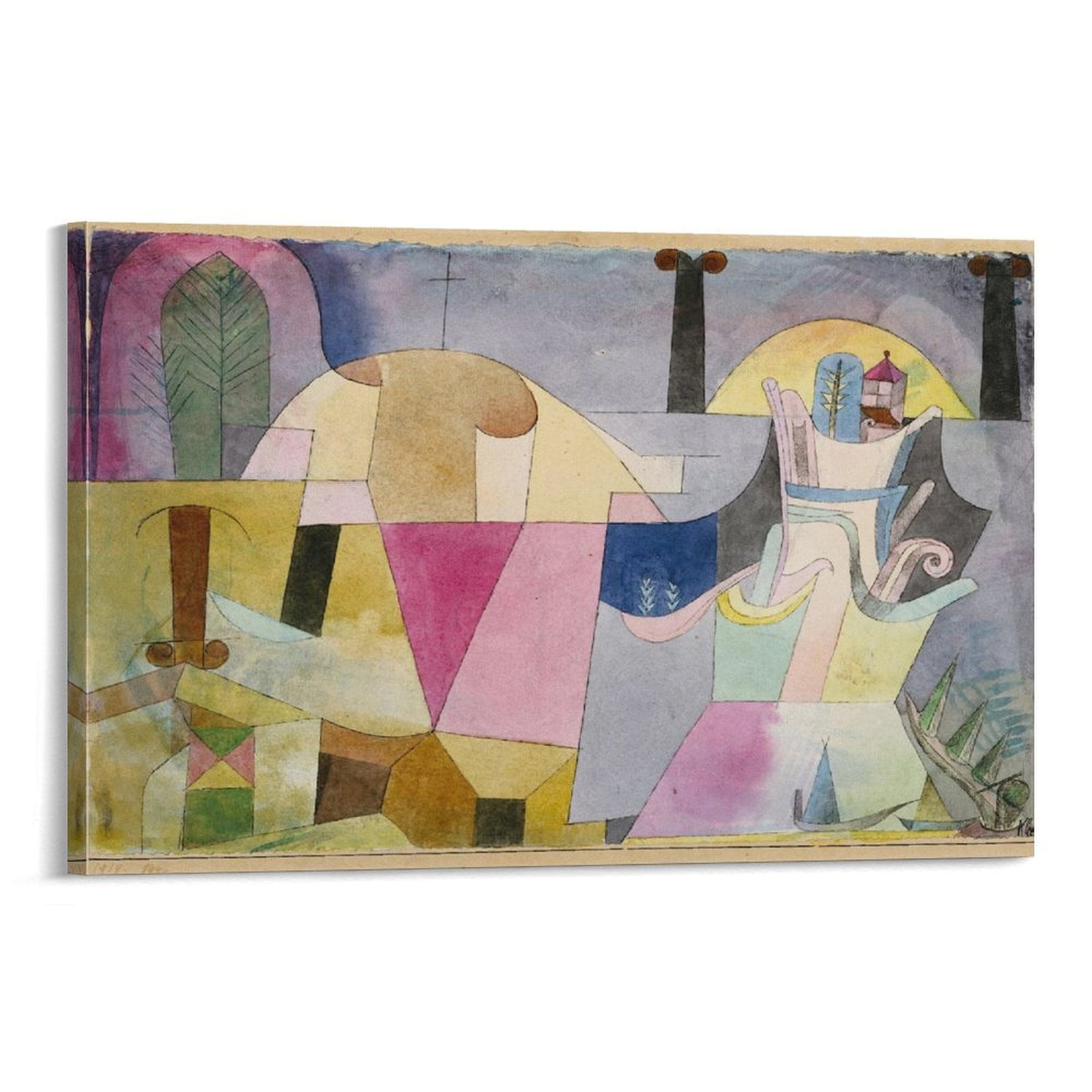 Cubist Abstract Painters Paul Klee Landscape with Black Columns Poster ...