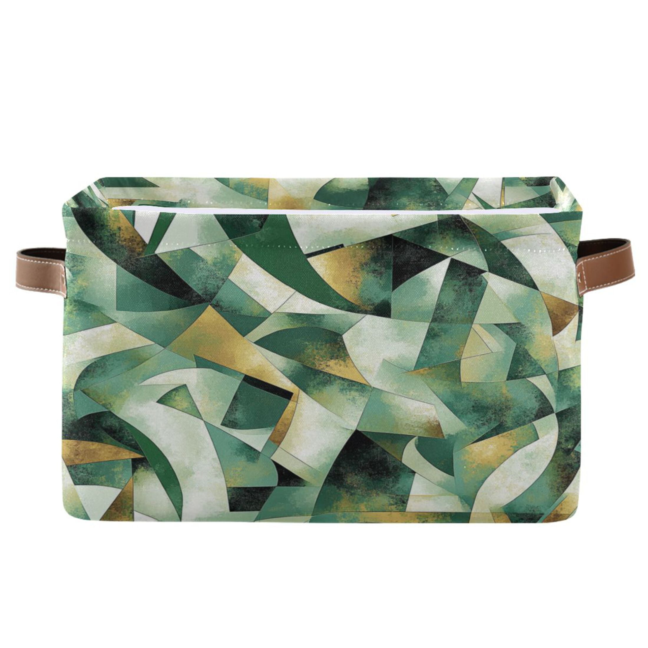 Cubist Geometric Shapes Foldable Storage Basket,Canvas Fabric Foldable ...