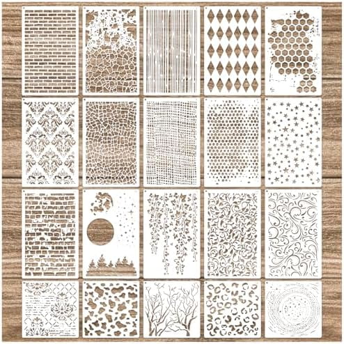 Cubist Mixed Media Layering Stencils for Painting on Wood, Texture ...