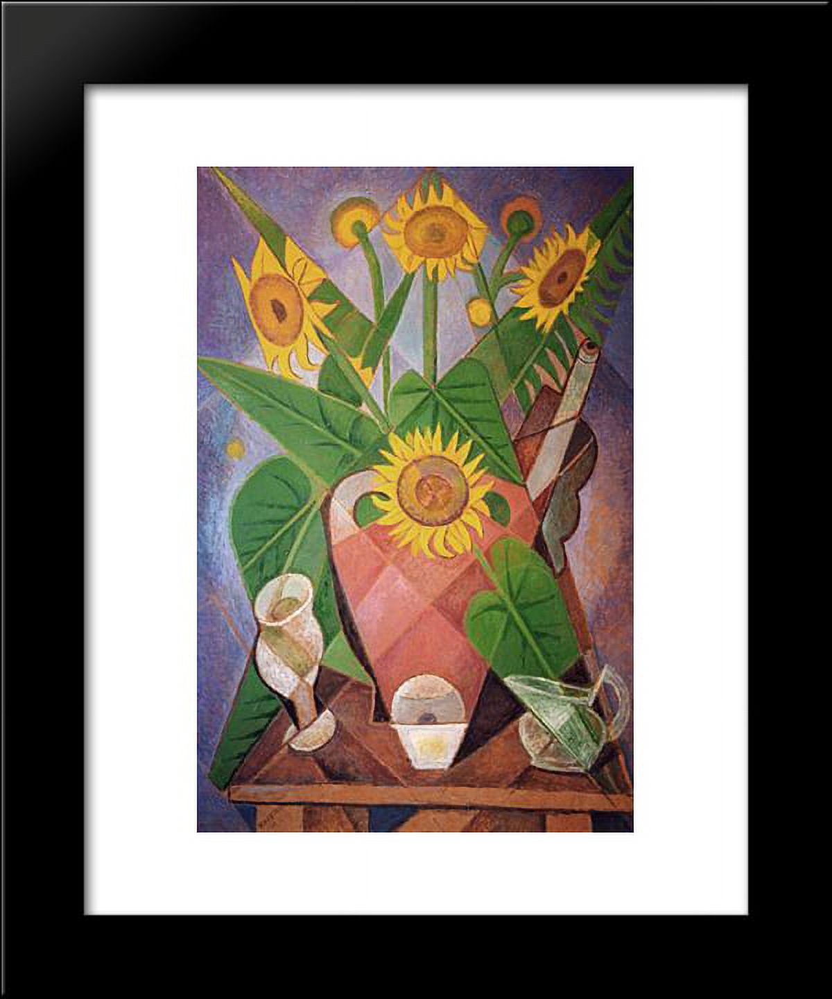 Cubist Sunflowers 20x24 Framed Art Print by Marevna, Marie Vorobieff ...