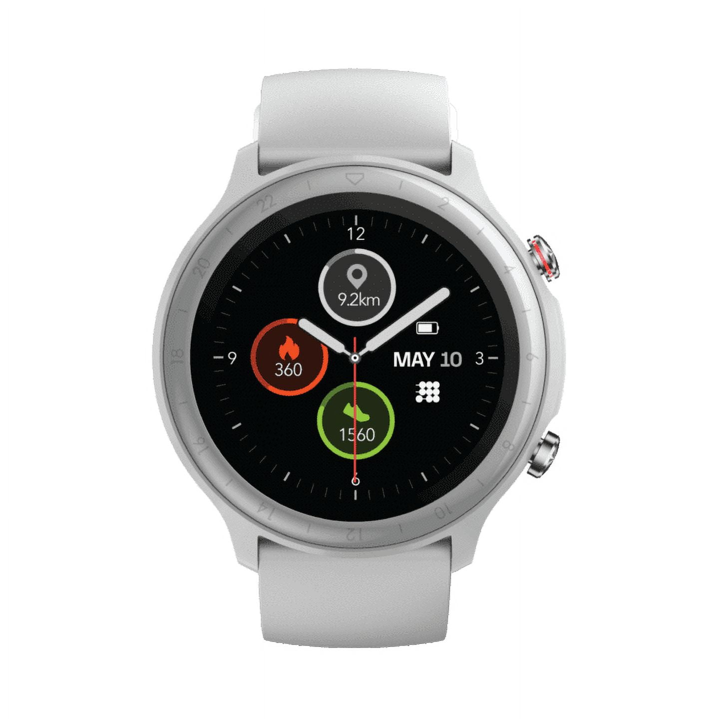 Cubitt CT4 GPS Smart Watch, Fitness Tracker with Built in GPS, Waterproof, White - Walmart.com